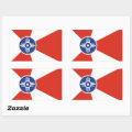 Wichita Kansas ICT Flag Rectangular Sticker | Zazzle