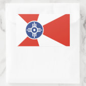 Wichita Kansas ICT Flag Rectangular Sticker | Zazzle