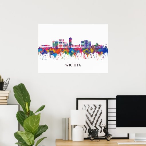Wichita Kansas Skyline Poster | Zazzle