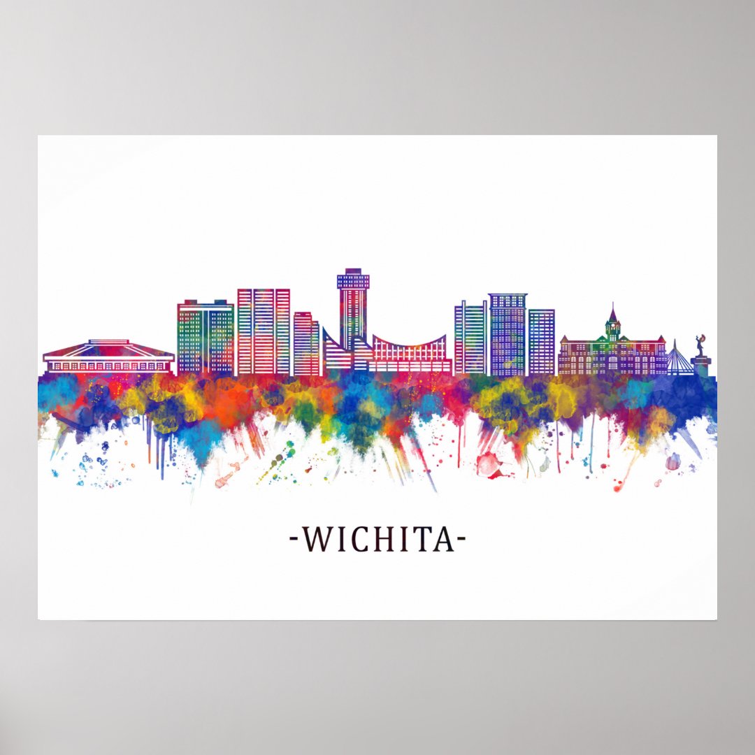 Wichita Kansas Skyline Poster | Zazzle