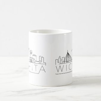 Wichita, Kansas Stylized Skyline Coffee Mug | Zazzle