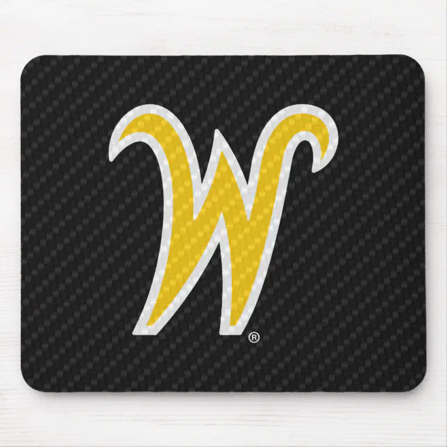 Wichita State University Carbon Fiber Pattern Mouse Pad | Zazzle