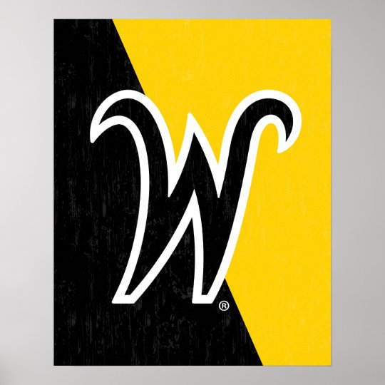 Wichita State University Color Block Distressed Poster | Zazzle.com