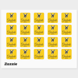 Wichita State University | Graduation Square Sticker | Zazzle