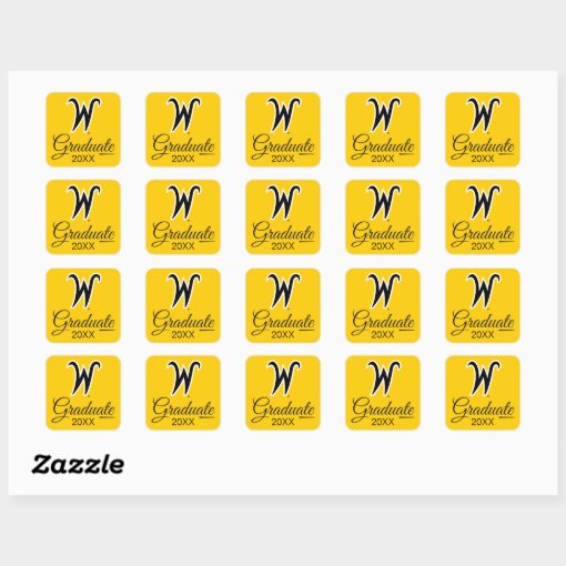Wichita State University | Graduation Square Sticker | Zazzle