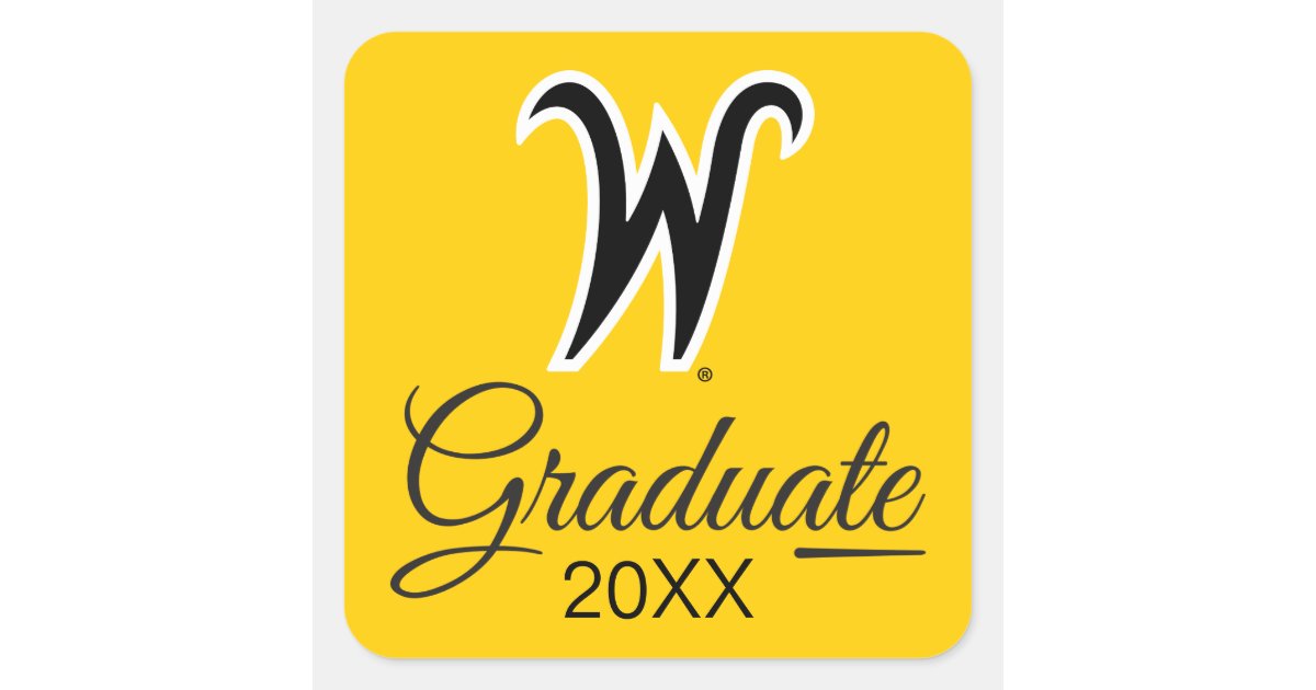 Wichita State University | Graduation Square Sticker | Zazzle