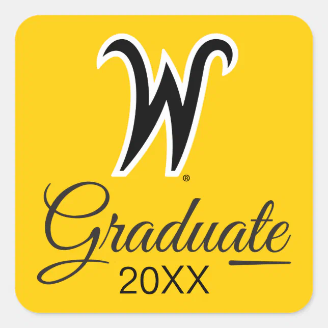 Wichita State University | Graduation Square Sticker | Zazzle