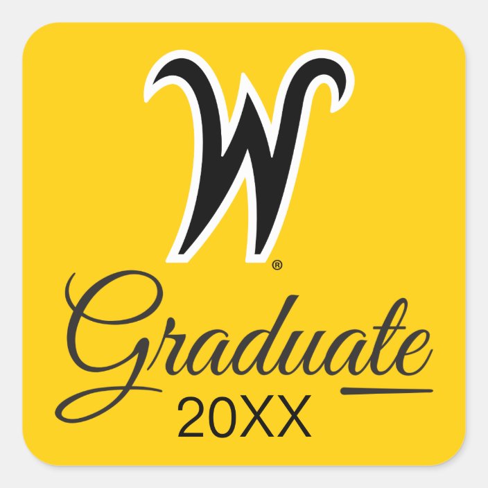 Wichita State University | Graduation Square Sticker | Zazzle.com