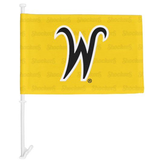 Wichita State University Logo Watermark Car Flag | Zazzle.com