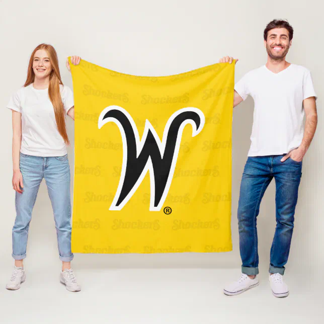 Wichita State University Logo Watermark Fleece Blanket | Zazzle