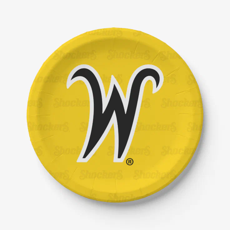 Wichita State University Logo Watermark Paper Plates | Zazzle