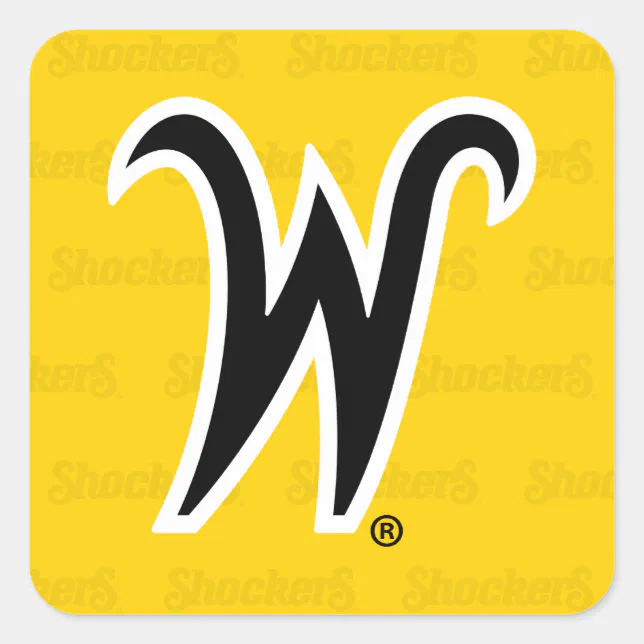 Wichita State University Logo Watermark Square Sticker | Zazzle