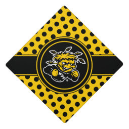 Wichita State University Polka Dot Pattern Graduation Cap Topper | Zazzle