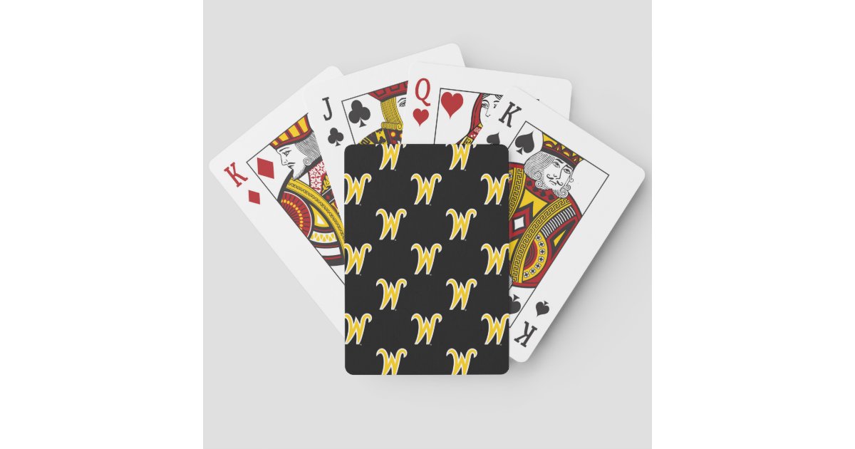 Wichita State University W Poker Cards | Zazzle