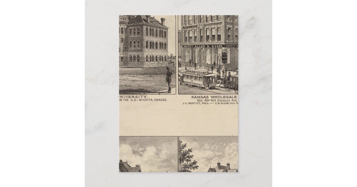 Wichita University, Kansas Postcard | Zazzle