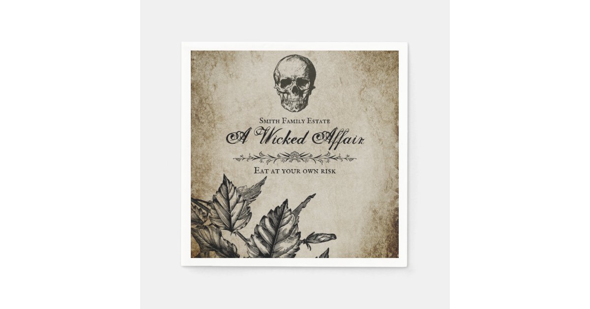 Wicked Affair Halloween - Paper Napkins | Zazzle