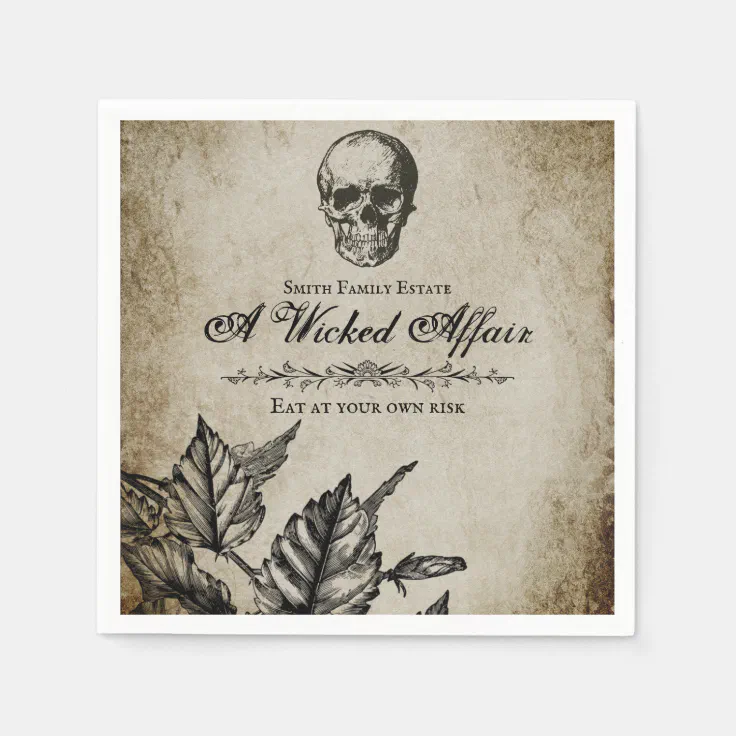 Wicked Affair Halloween - Paper Napkins | Zazzle