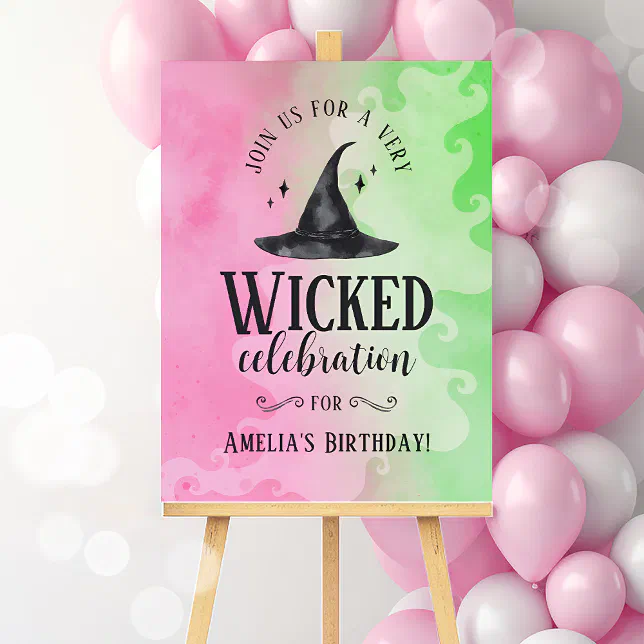 Wicked Birthday Welcome Sign Board | Zazzle
