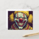 Wicked Funhouse Clown Illustration Design Postcard | Zazzle