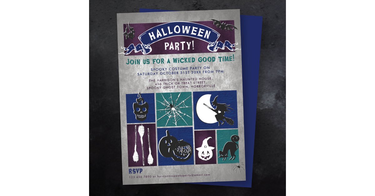 Wicked Good Time Halloween Party Invitation | Zazzle