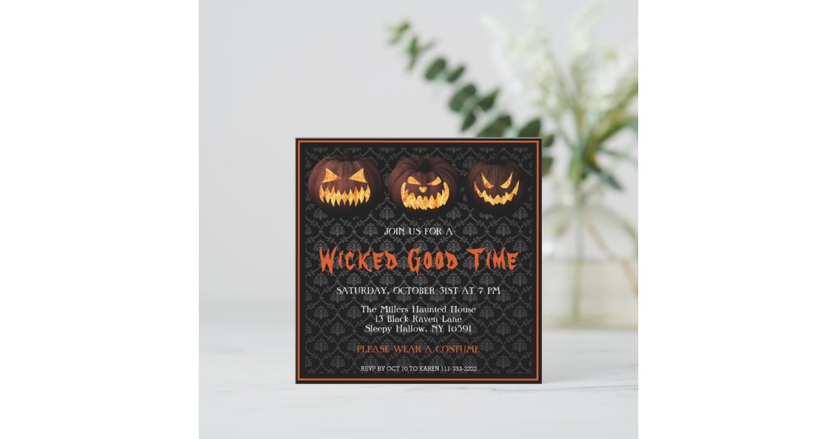 Wicked Good Time Invitation | Zazzle
