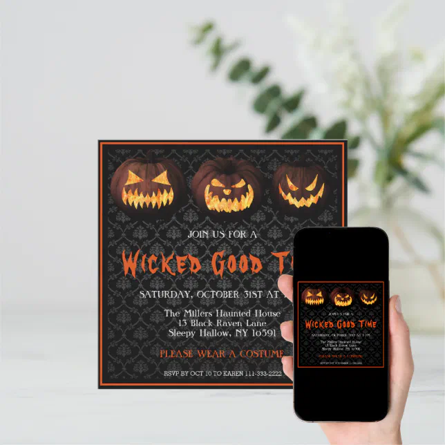 Wicked Good Time Invitation | Zazzle