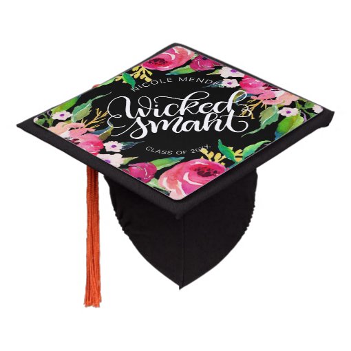 Wicked smaht - Funny Empowering Feminine Graduation Cap Topper | Zazzle