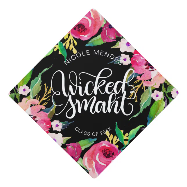 Wicked smaht - Funny Empowering Feminine Graduation Cap Topper | Zazzle