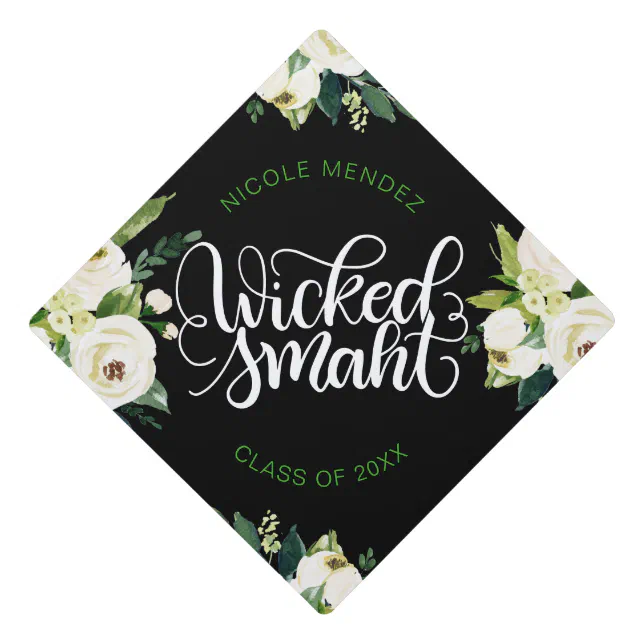 Wicked smaht - Funny Empowering Feminine Graduation Cap Topper | Zazzle