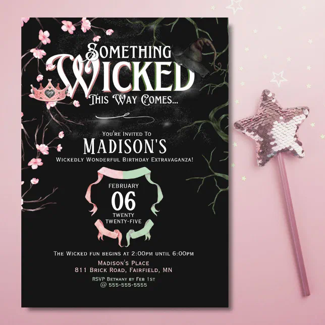 Wicked Theme Birthday Invitation | Zazzle