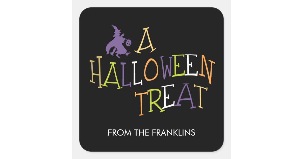 Wicked Treat Halloween Gift Tag Stickers | Zazzle