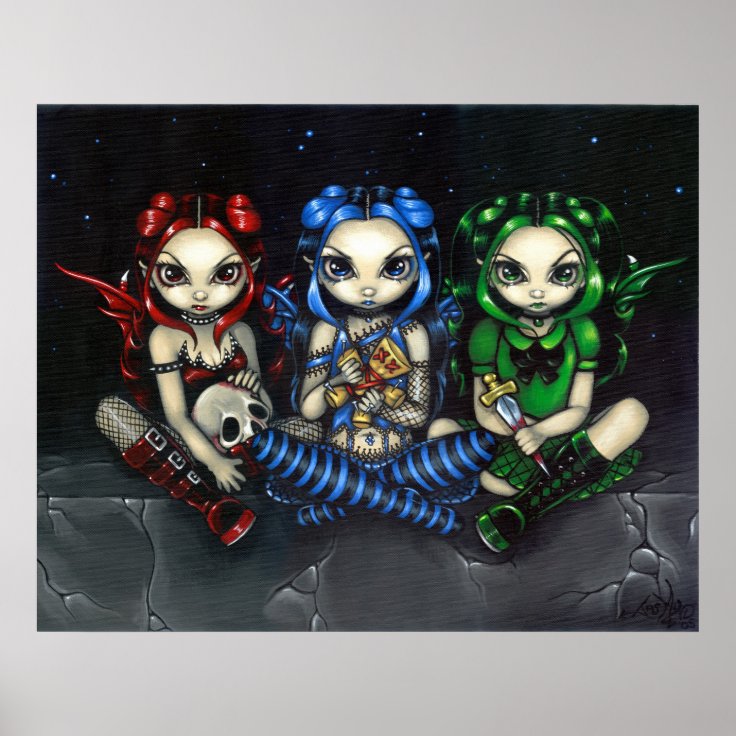 Wicked, Tricksy and False gothic fairy Art Print | Zazzle
