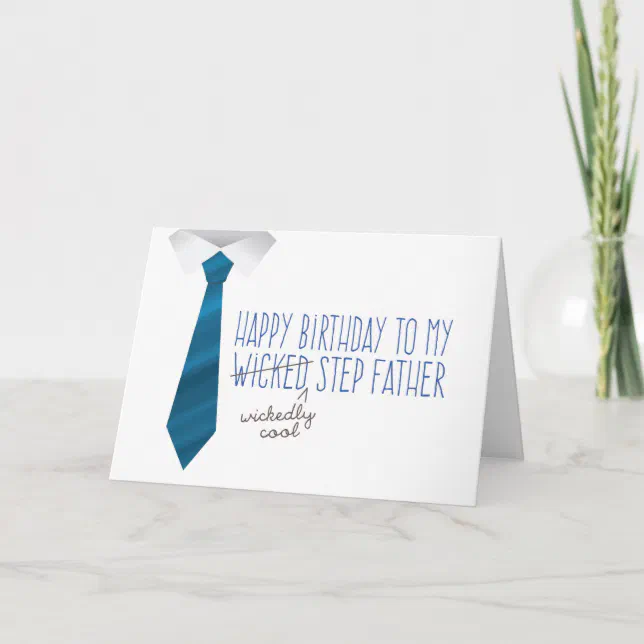 Wicked (Wickedly Cool) Step Father Birthday Card | Zazzle