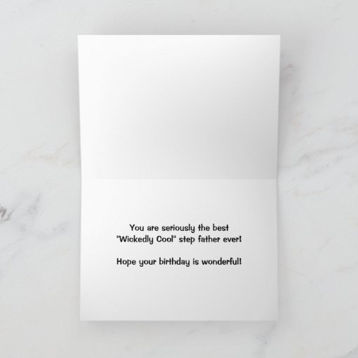 Wicked Wickedly Cool Step Father Birthday Card Zazzle