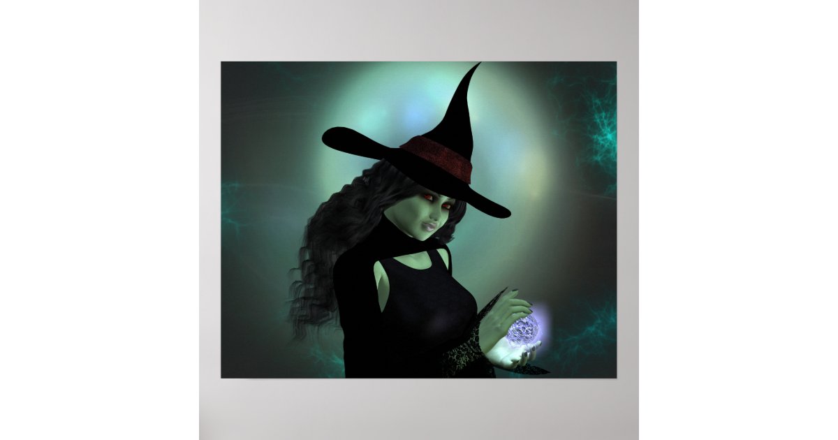 Wicked Witch Casting a Spell Poster | Zazzle