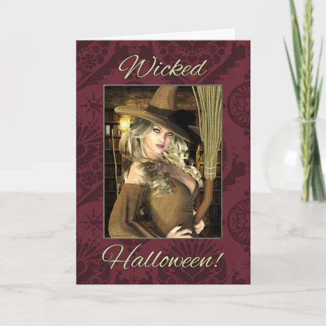 Wicked Witch Halloween Card | Zazzle