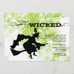 Wicked Witch Halloween Invitation | Zazzle