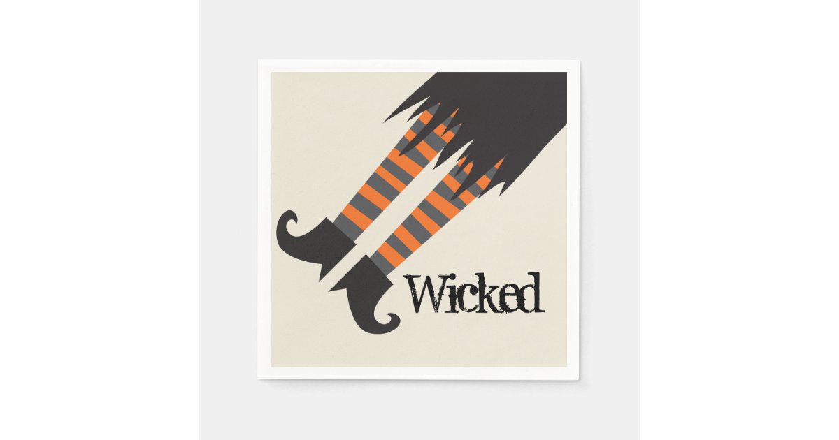 Wicked Witch Halloween Napkins | Zazzle