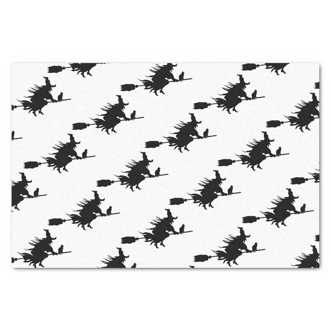 Wicked Witch Silhouette Tissue Paper | Zazzle