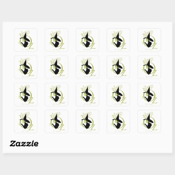 Wicked Witch™ The Wizard Of Oz™ Logo Square Sticker | Zazzle