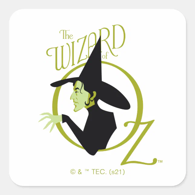 Wicked Witch™ The Wizard Of Oz™ Logo Square Sticker | Zazzle