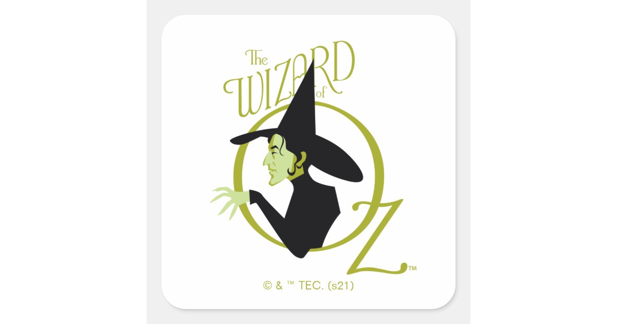 Wicked Witch™ The Wizard Of Oz™ Logo Square Sticker | Zazzle