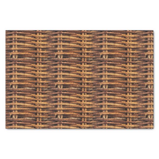 Wicker Basket Pattern Tissue Paper | Zazzle.com