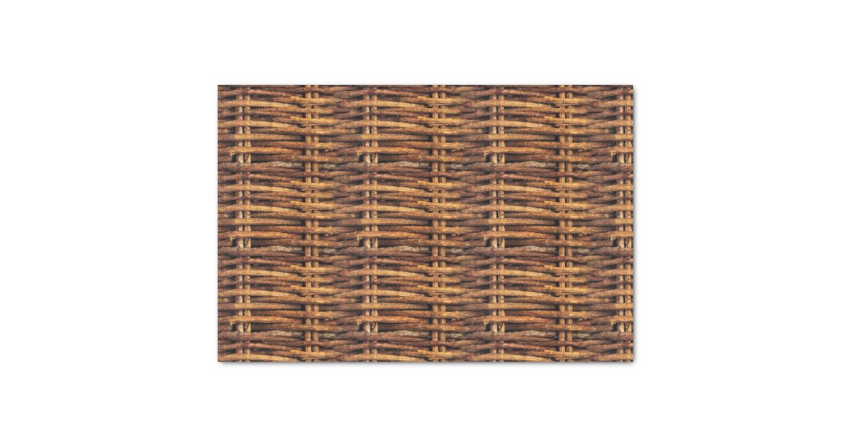 Wicker Basket Pattern Tissue Paper | Zazzle
