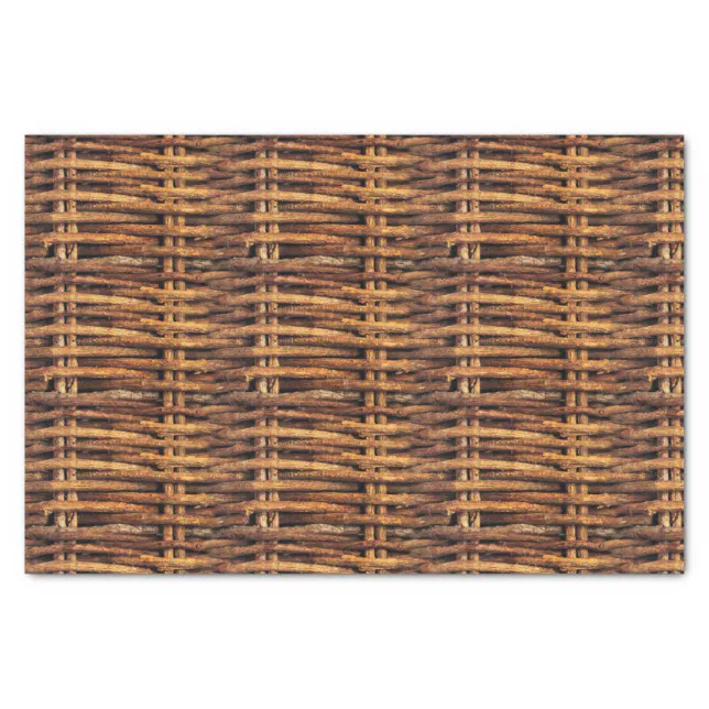 Wicker Basket Pattern Tissue Paper | Zazzle