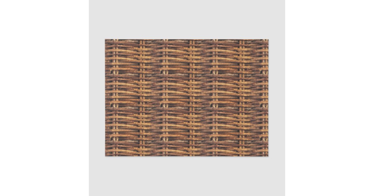 Wicker Basket Pattern Tissue Paper | Zazzle
