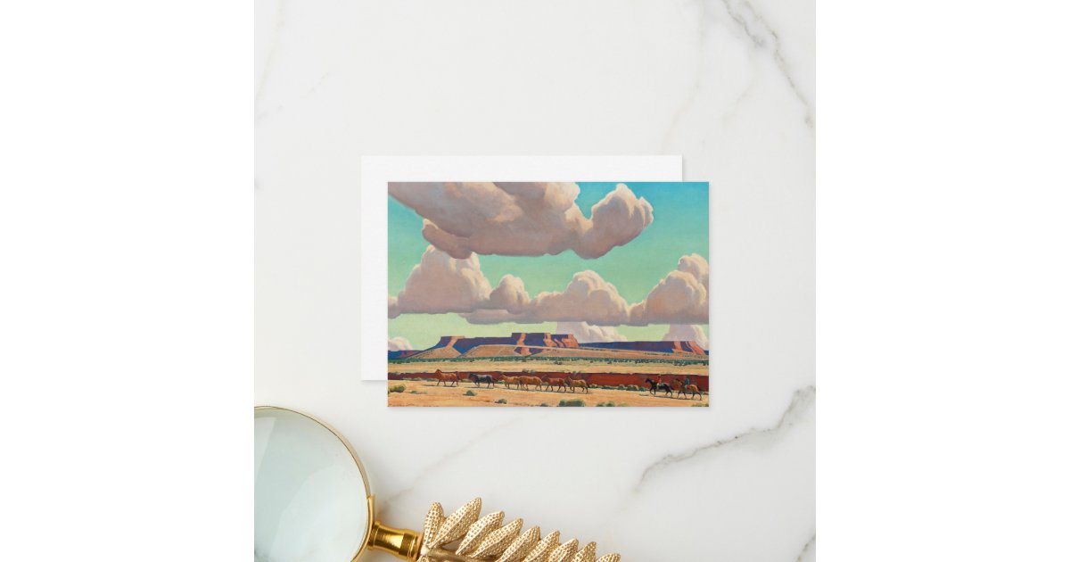 Wide Lands of the Navajo by Maynard Dixon Thank You Card | Zazzle