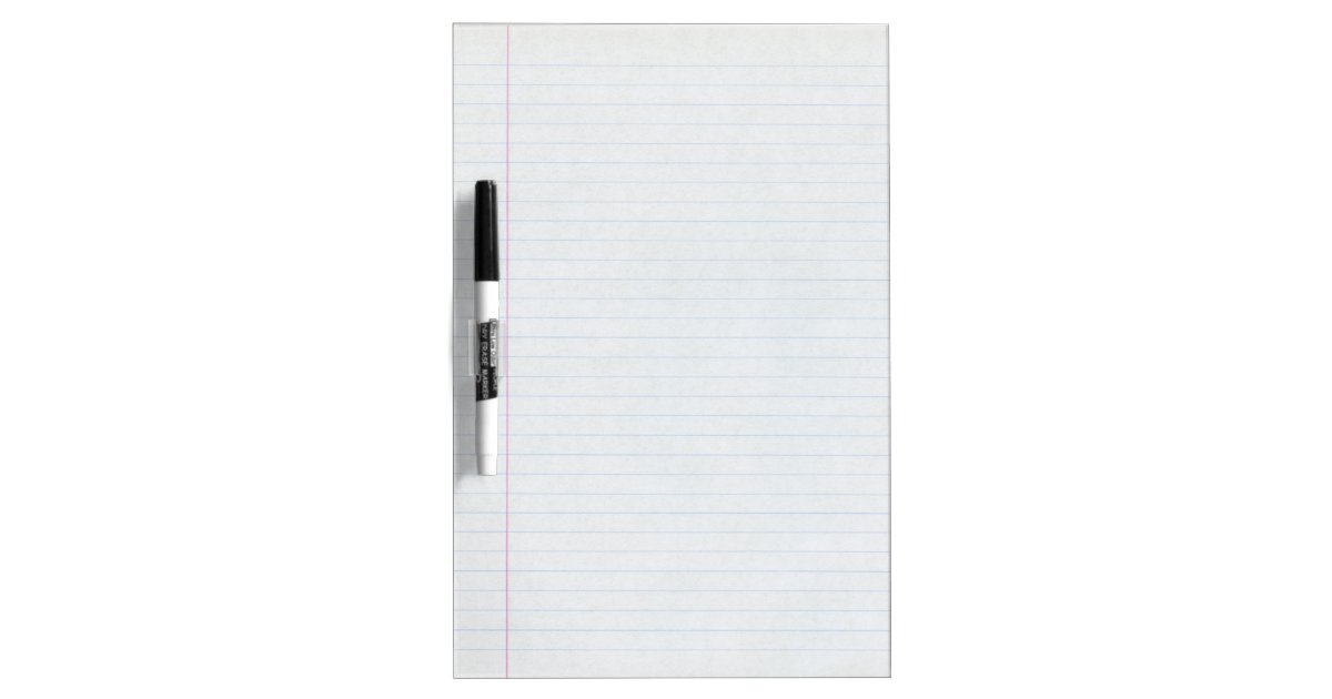 Wide Ruled Line White Board | Zazzle