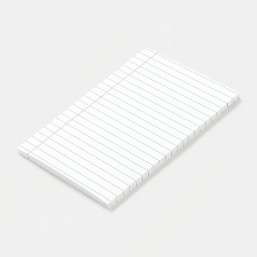 Wide Ruled Notebook Sticky Notes | Zazzle
