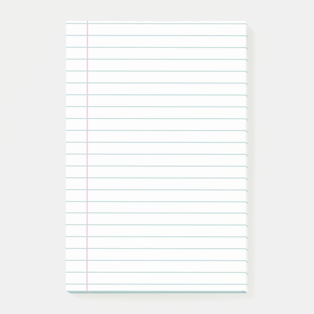 Wide Ruled Notebook Sticky Notes | Zazzle